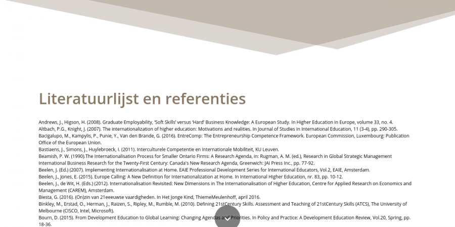 Next Internationalisation - Literatuurlijst